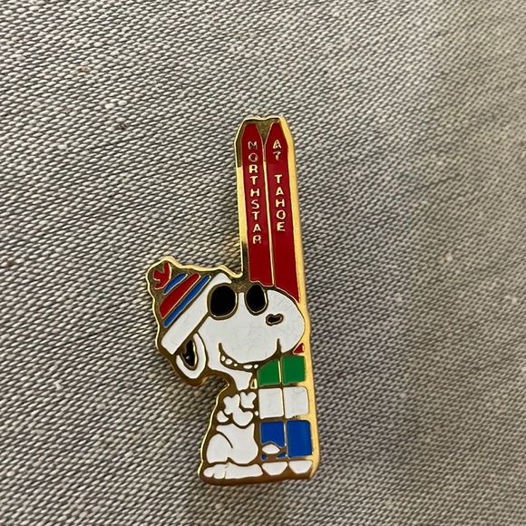 Peanuts | Jewelry | Rare Vintage Snoopy Skiing Northstar At Tahoe Pin ...